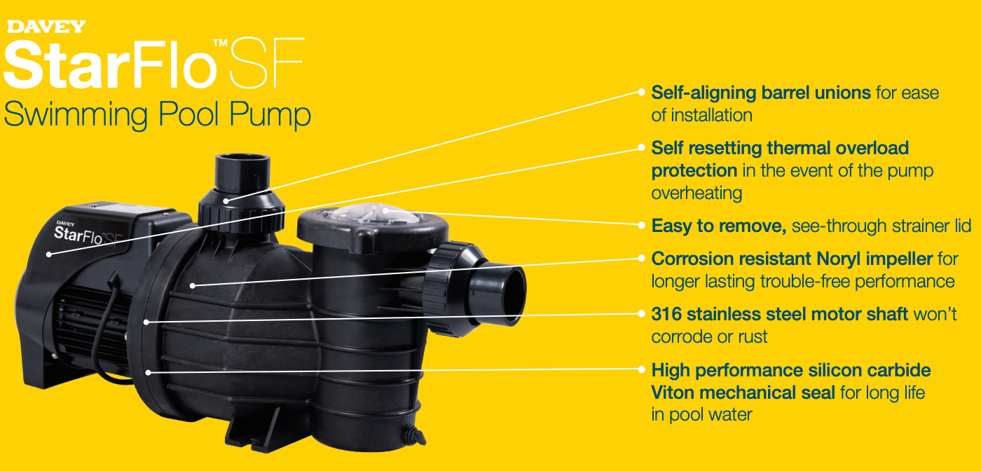 Davey StarFlo SF DSF750 - 0.75 HP Pool Pump - Shop Now, Best Prices