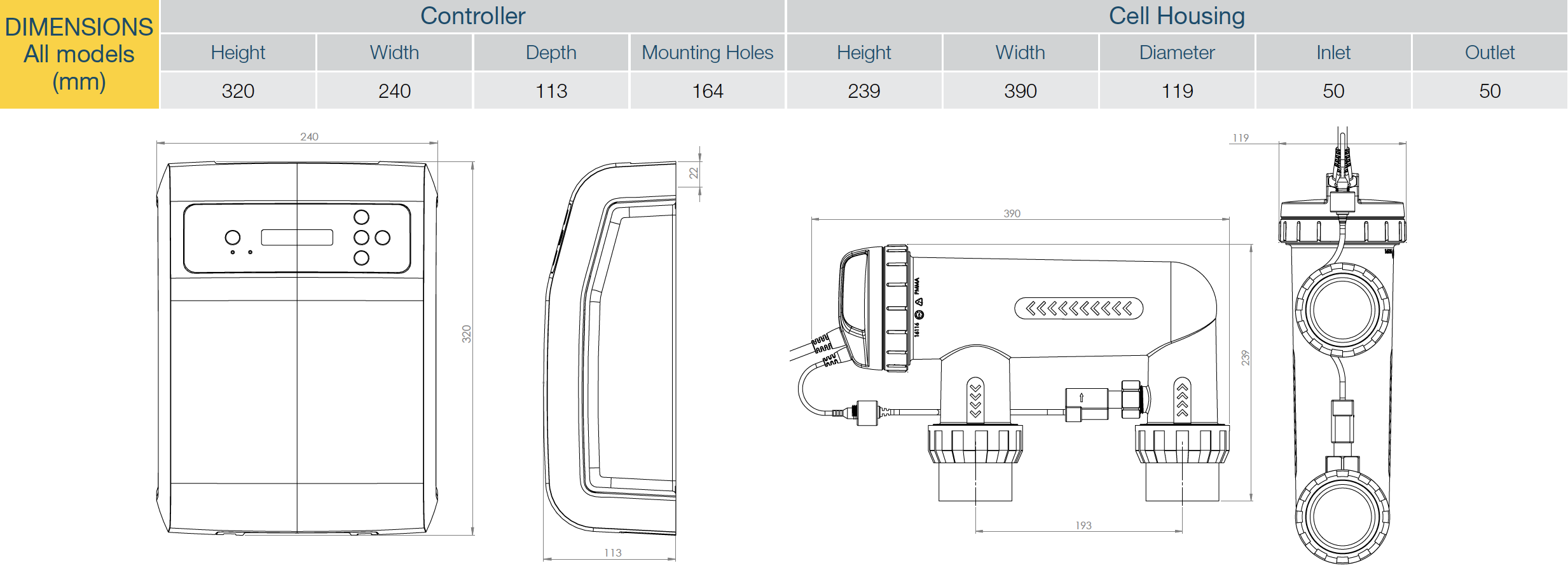 Davey ChloroMatic Nipper - DNP25C Mineral / Salt Pool Chlorinator