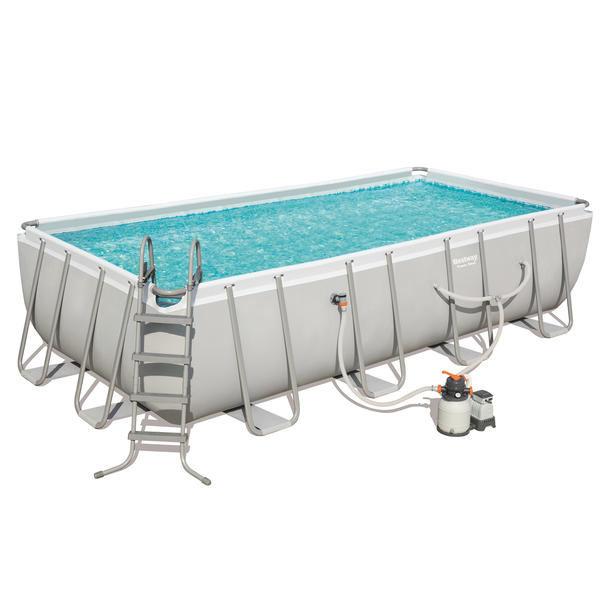 Bestway 5.49m x 2.74m x 1.22m Power Steel™ Frame Pool with 1000gal Sand ...