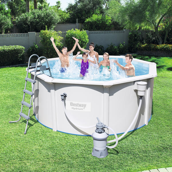 Bestway 3m x 1.2m Hydrium™ Round Steel Wall Pool with 530gal Sand ...