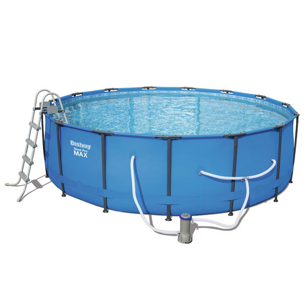 Bestway 4.57m x 1.22m Steel Pro MAX Frame Pool with 800gal Cartridge ...
