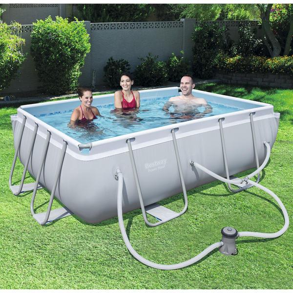 Bestway 2.82m x 1.96m x 0.84m Power Steel Frame Pool with 330gal ...