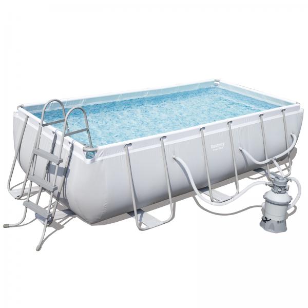 Bestway 4.04m x 2.01m x 1m Power Steel Frame Pool with 800gal Sand ...