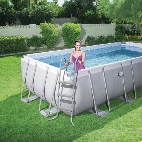 Bestway 4.04m x 2.01m x 1m Power Steel Frame Pool with 800gal Sand ...