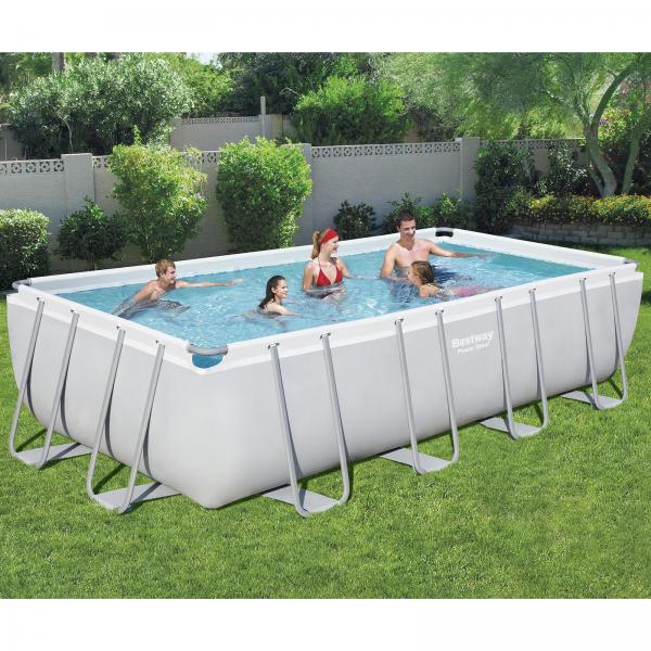 Bestway 5.49m x 2.74m x 1.22m Power Steel Frame Pool with 1000gal Sand Filter Pump - 56468