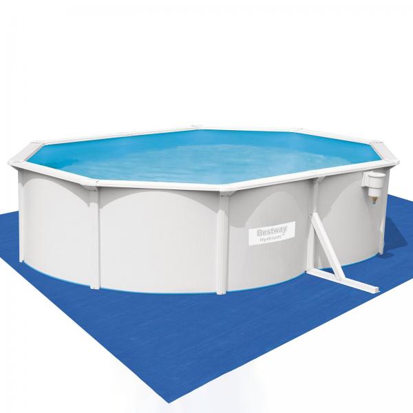 Bestway 5m x 3.6m x 1.2m Hydrium Oval Steel Wall Pool with 800gal Sand ...