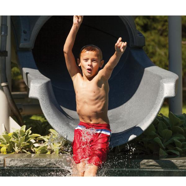 S. R. Smith Vortex Full Tube Commercial Pool Slide (Grey Granite)