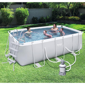 Bestway 4.12m x 2.01m x 1.22m Power Steel™ Frame Pool with 530gal Sand ...