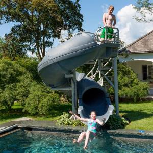 S. R. Smith Vortex Full Tube Commercial Pool Slide (Grey Granite)