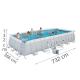 Bestway 7.32m x 3.66m x 1.32m Power Steel™ Frame Pool with 1500gal Sand ...